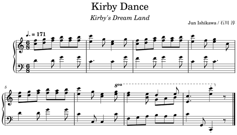 File:Kirby Dance transcription.svg - WiKirby: it's a wiki, about Kirby!